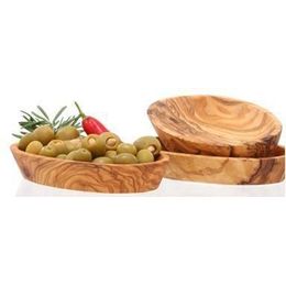 Olivenholz-erleben Dipschale, Holz, (Set, 3-tlg), Olivenholz, braun