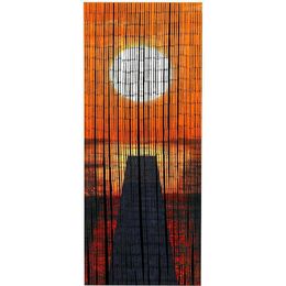 Türvorhang Sonnenuntergang, Wenko, Hakenaufhängung (1 St), abdunkelnd, handgearbeitet, bunt