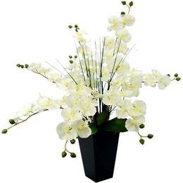 Kunstpflanze Phalaenopsis im Topf, I.GE.A., Höhe 66 cm, weiß