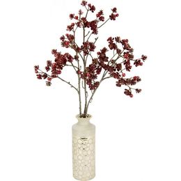 Kunstzweig Blütenzweig Blütenzweig, I.GE.A., Höhe 70 cm, in Vase, rot