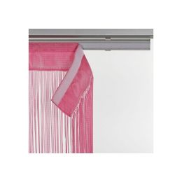 Schiebegardine String, Liedeco, Klettband (1 St), transparent, HxB: 245x60, rosa