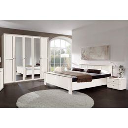 wimex Schlafzimmer-Set Chalet, (Set, 4-St), mit dekorativen Aufleistungen, weiß