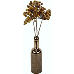 Kunstzweig Blütenzweig Blütenzweig, I.GE.A., Höhe 55 cm, in Vase, goldfarben