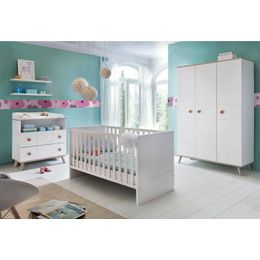 wimex Babyzimmer-Komplettset Cannes, (Set, 3-St), Bett + Wickelkommode + 3 trg. Schrank, weiß