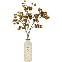 Kunstzweig Blütenzweig Blütenzweig, I.GE.A., Höhe 70 cm, in Vase, goldfarben