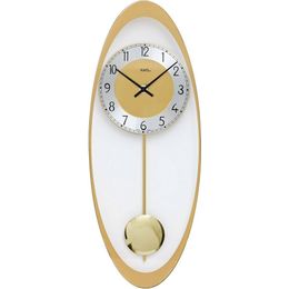 AMS Pendelwanduhr W7417, goldfarben