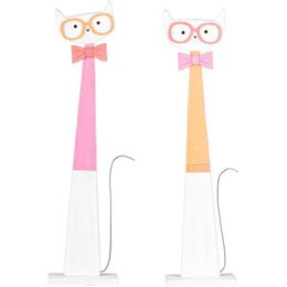 Creativ home Dekofigur KATHY (2 St), mit Brille (2er Set), bunt