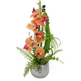 Kunstpflanze Orchidee, I.GE.A., Höhe 50 cm, orange