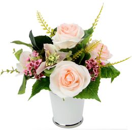 Kunstpflanze Rosen/Blüten, I.GE.A., Höhe 26 cm, rosa