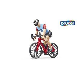 Bruder bworld 63110 Rennrad mit Radfahrer Spielfiguren-Set