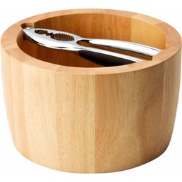 CONTINENTA Snackschale, Holz, (Set, 2-tlg), Ø 19 cm, in Handarbeit hergestellt, beige