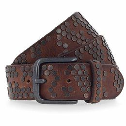 b.belt Nietengürtel Leder baileys 80 cm