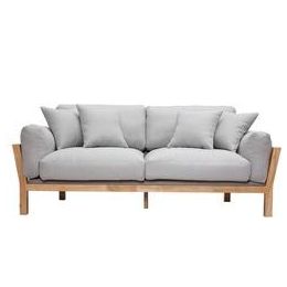 Miliboo Design-Sofa 3 Plätze Hellgrau Holzbeine KYO