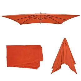 MCW Ersatz-Bezug f&uuml;r Sonnenschirm Lissabon 3x4m, Sonnenschirmbezug Ersatzbezug, Polyester ~ terracotta