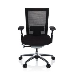 hjh OFFICE High End B&uuml;rostuhl NOVA PRO ALU Stoff / Netzstoff mit Armlehnen