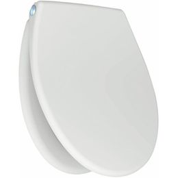 Primaster - wc Sitz Toilettendeckel Toilettensitz Klodeckel mit Absenkautomatik Weiß - Dallas