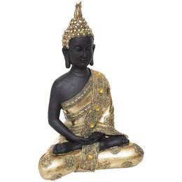 Statuette sitzender Buddha - Harz - vergoldet - H34 cm - Atmosphera - Golden