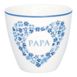 GreenGate Tasse Latte Cup Papa Heart Blue