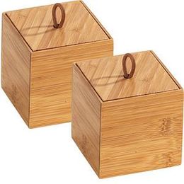 2 Wenko Terra S Ordnungsboxen braun 9,0 x 9,0 x 9,0 cm