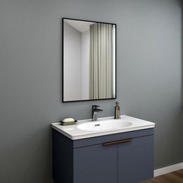 Spiegel 50x70cm mit Rahmen Wandspiegel Schwarz Badspiegel Badezimmerspiegel