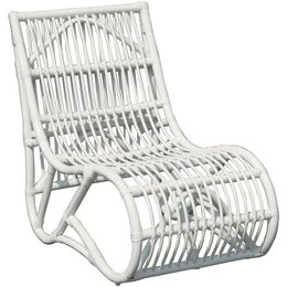 Chillvert - Sessel aus Natur-Rattan Parma 61x94x85 cm Weiß ohne Armlehnen