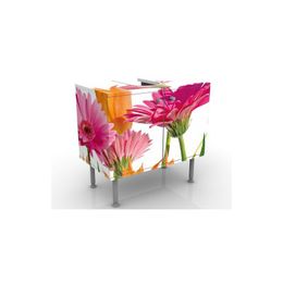 MICASIA Waschbeckenunterschrank - Flower Melody - Blumen Badschrank Bunt Größe: 55cm x 60cm