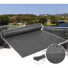 WOLTU - Zaunblende Schattiernetz Sichtschutz mit Kabelbinder, Anthrazit anthrazit 1,5 x 15 m - anthrazit