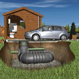Graf Sammelgrube Rondus Zisterne Regenwassertank, 2000 L, begehbar