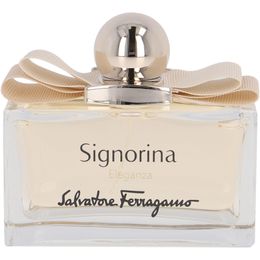 Eau de Parfum Salvatore Ferragamo "Signorina Eleganza" Parfüms Gr. 100 ml, beige (goldfarben) Damen Eau de Parfum