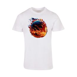 F4NT4STIC Shirt 'Basketball Sports Collection On FIRE' male White size XS