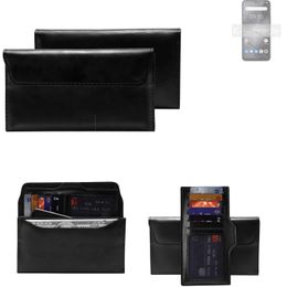 K-S-Trade Handyhülle für Gigaset GS5 Lite, Handy Hülle Schutz Hülle Tasche Schutz Case Handytasche, schwarz