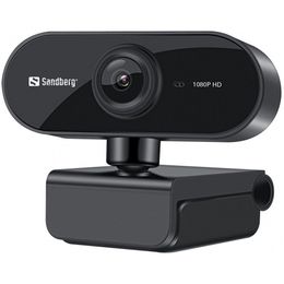 Sandberg Flex - Webcam - schwarz Full HD-Webcam