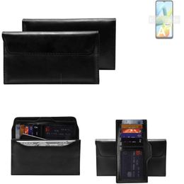 K-S-Trade Handyhülle für Xiaomi Redmi A1, Handy Hülle Schutz Hülle Tasche Schutz Case Handytasche, schwarz