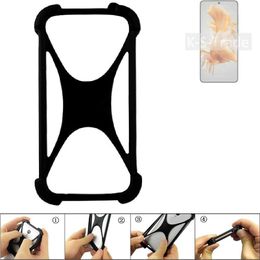 K-S-Trade Handyhülle für Huawei Mate 50E, Handy-Hülle Schutz-Hülle Silikon Bumper TPU Softcase Smartphone, schwarz