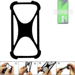 K-S-Trade Handyhülle für Xiaomi Redmi K50i 5G, Handy-Hülle Schutz-Hülle Silikon Bumper TPU Softcase Smartphone, schwarz