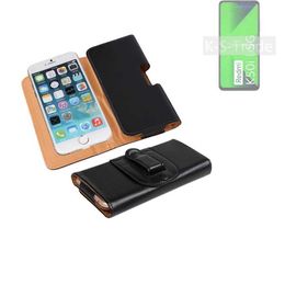 K-S-Trade Handyhülle für Xiaomi Redmi K50i 5G, Schützhülle Handyhülle Holster Gürtel Tasche Schutzhülle, schwarz