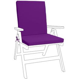 Gardenista - Draussen-Klappstuhl-Sitzkissen mit sicheren Bändern und elastischem Überzug auf der Rückseite, wasserabweisende Terrassen-Gartenkissen