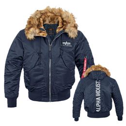 Alpha Industries CWU 45P Hooded Custom Fliegerjacke (Sale) repl.-blue, Gr&ouml;&szlig;e XL