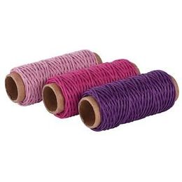 Rayher Kordeln Hanf matt pink 1,0 mm x 12,0 m