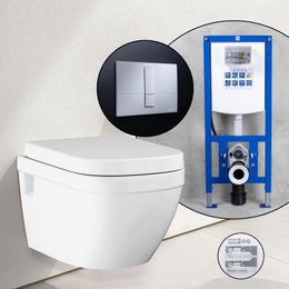 Grohe Euro Keramik Komplett-SET Wand-WC mit neeos Vorwandelement,, 39703000+16782CM#SET,