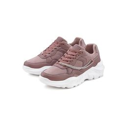 Lascana Sneaker violett Gr. 37 für Damen. Mit Zierkette