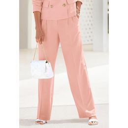 Lascana Palazzohose pink Gr. 34 für Damen. Figurumspielend