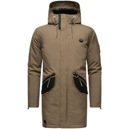 STONE HARBOUR Winterparka 'Ragaan' Herren Größe XXXL braun / schwarz