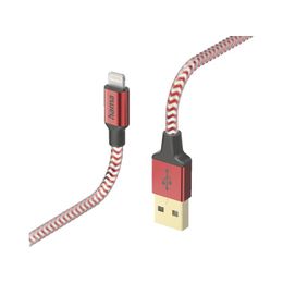 Hama Reflective, USB-A auf Lightning, Ladekabel, 1,5 m, Rot