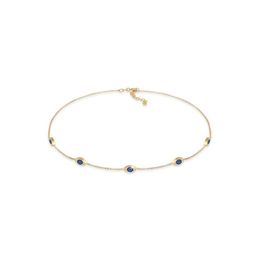 Elli Collier Choker Evil Eye Emaille 925 Silber, goldfarben