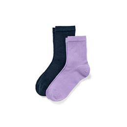 Tchibo 2 Paar Ripp-Socken - Dunkelblau - Gr.: 35-38
