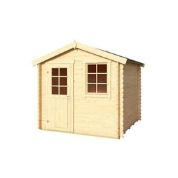 Gerätehaus Wels aus Holz in Grau Geräteschrank Wandstärke: 28 mm Gartenhaus - Grau - Lasita Maja