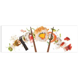 Reinders! Glasbild Glasbild Sushi Gesund - Fisch - Reis - Japanisch, Essen (1 St), bunt