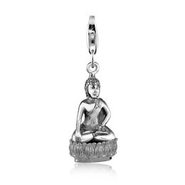 NENALINA Charm-Einhänger Buddha Karma Talisman Trend Symbol 925 Silber, silberfarben
