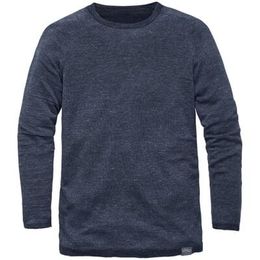 Seldom Herrenpullover plattiert S Blaumelange